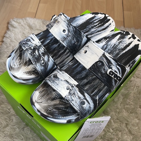 Crocs Shoes Nwt Marble Croc Sandals Poshmark